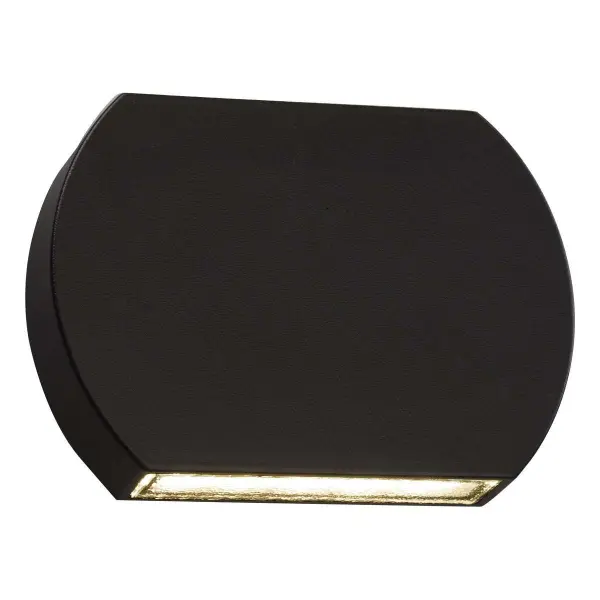 Dar Lighting VUL2137 Vulcan Wall Light Gun Metal Grey IP44 LED ...